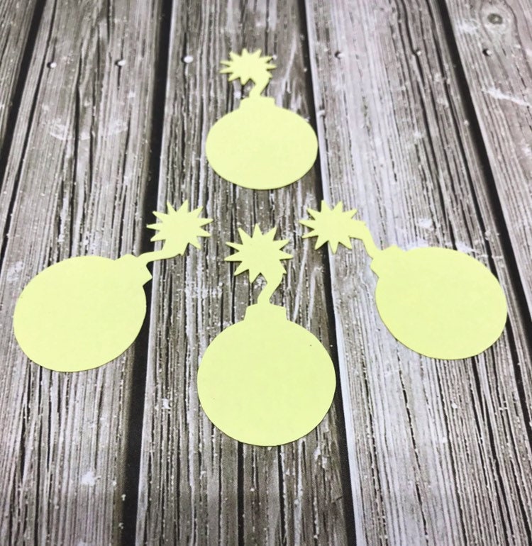 Paper Bomb Die Cut Bomb Cutout Paper Bomb Colorful Bomb Bomba Boom ...