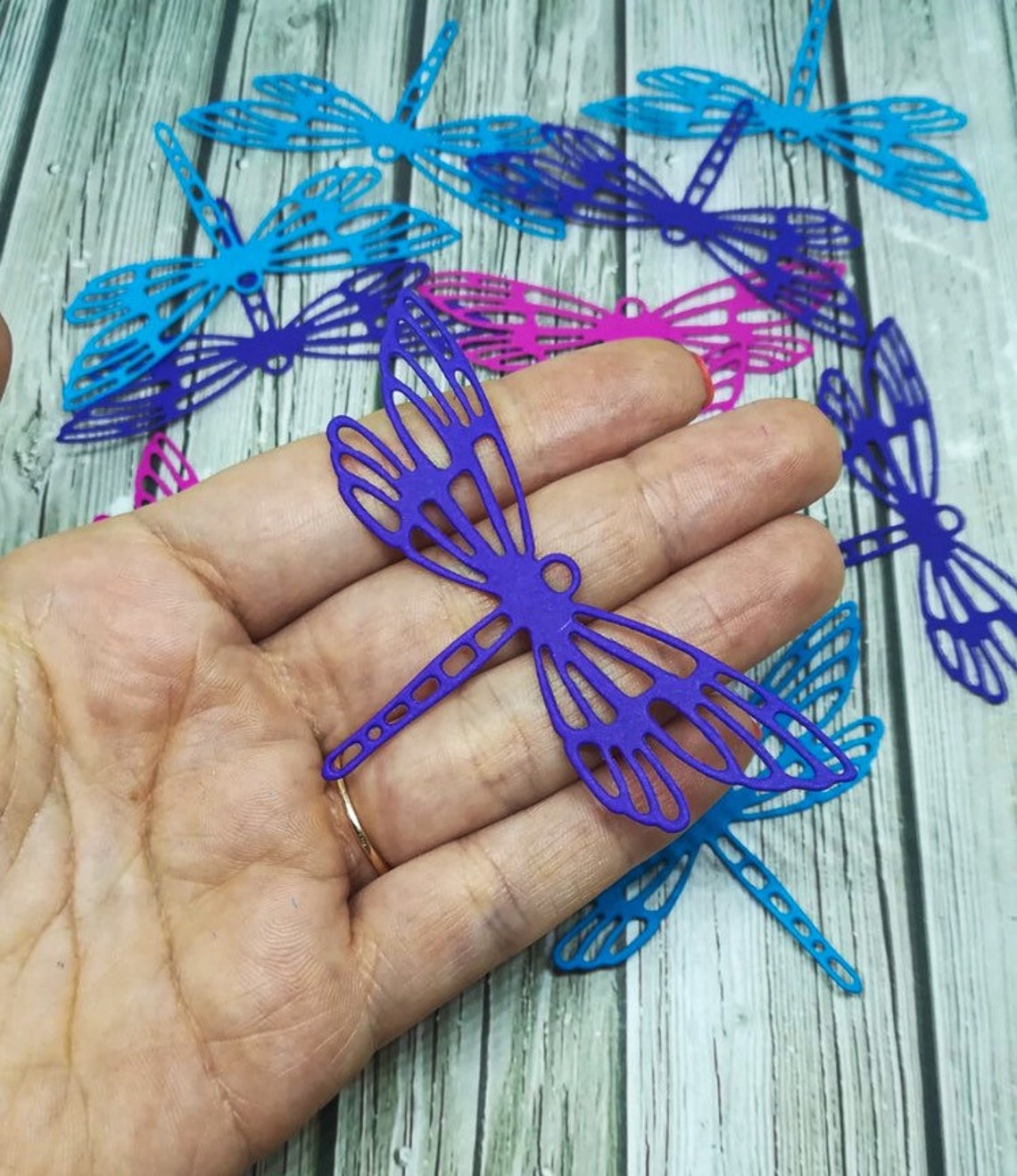 Paper Dragonfly Die Cut Dragonfly Mix Color Dragonfly Paper Die Cut ...