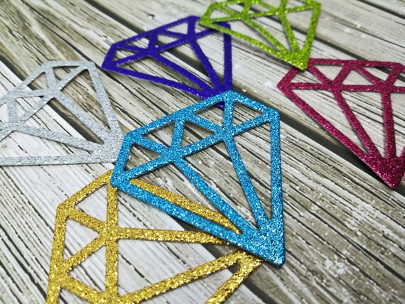 Diamond Paper Cut Outs Set of 25 ~ Diamond die cuts ~ Paper Diamonds ...