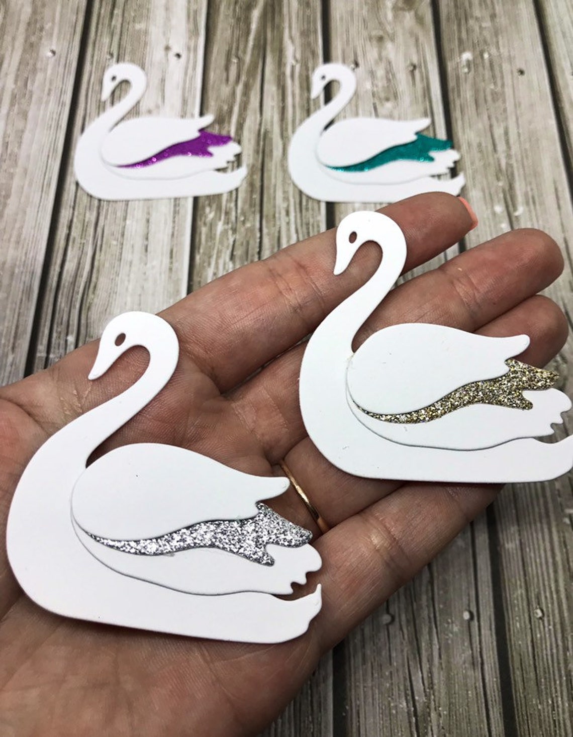 Paper Swan Swan Die Cut Swan Cutout White Swan Swan - Etsy