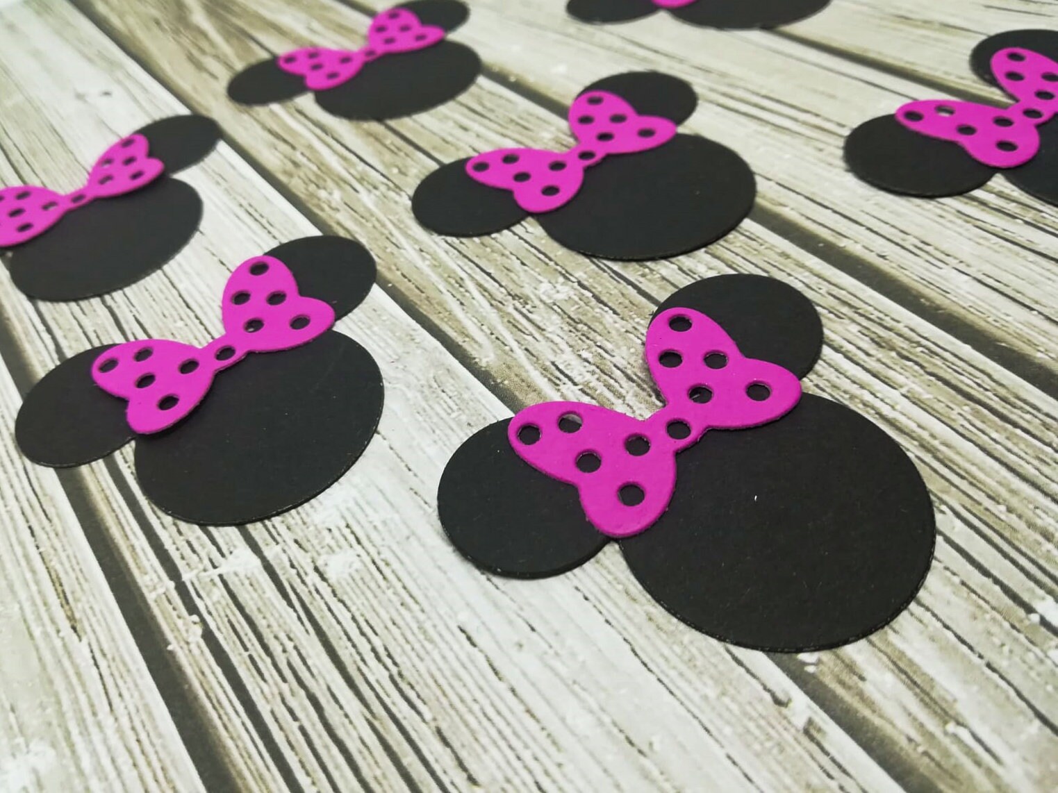 30 Piece Set Paper Minnie Mouse Minnie Mouse Cutouts - Etsy UK