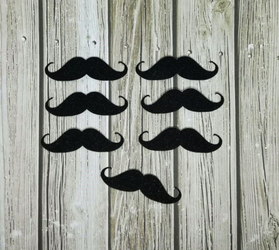 Mustache Die Cut Glitter Paper Mustache Glitter Mustache - Etsy
