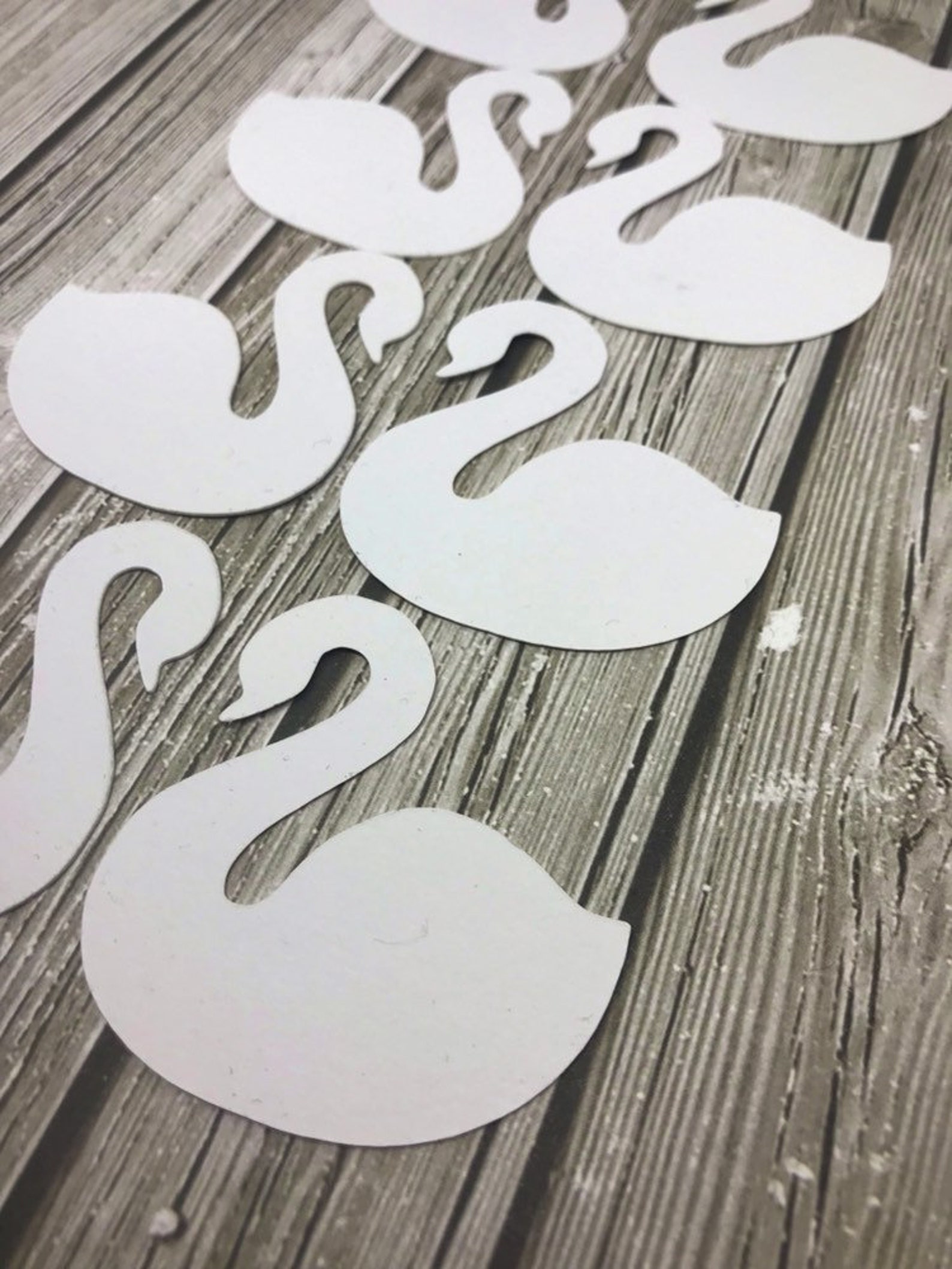 Swan Die Cut - Paper Swan - Swans - Paper Swan Cutouts - Paper Swan Die ...
