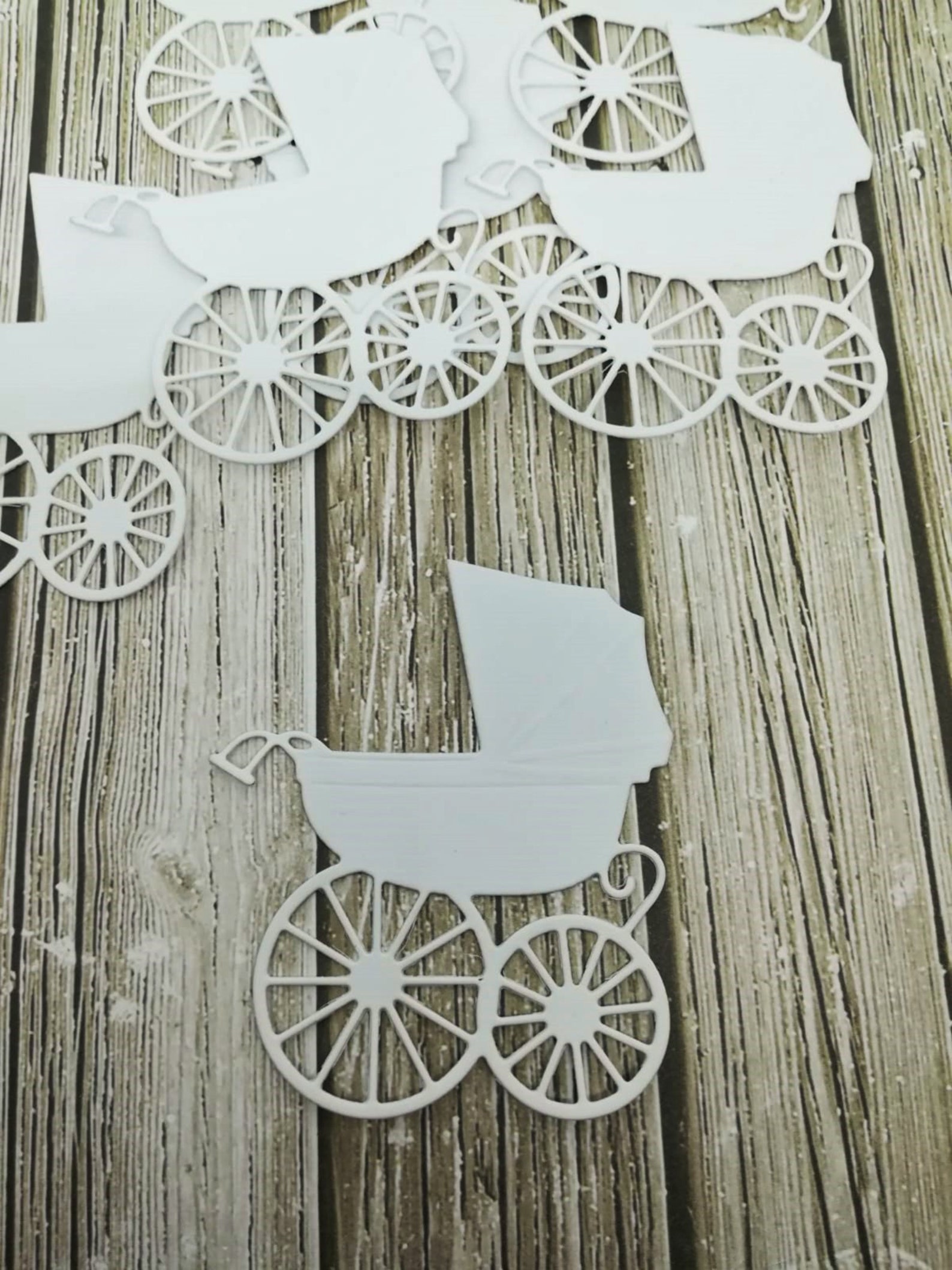 Paper Baby Carriage - Die Cut Carriage - Mix Color Carriage - Paper Die ...