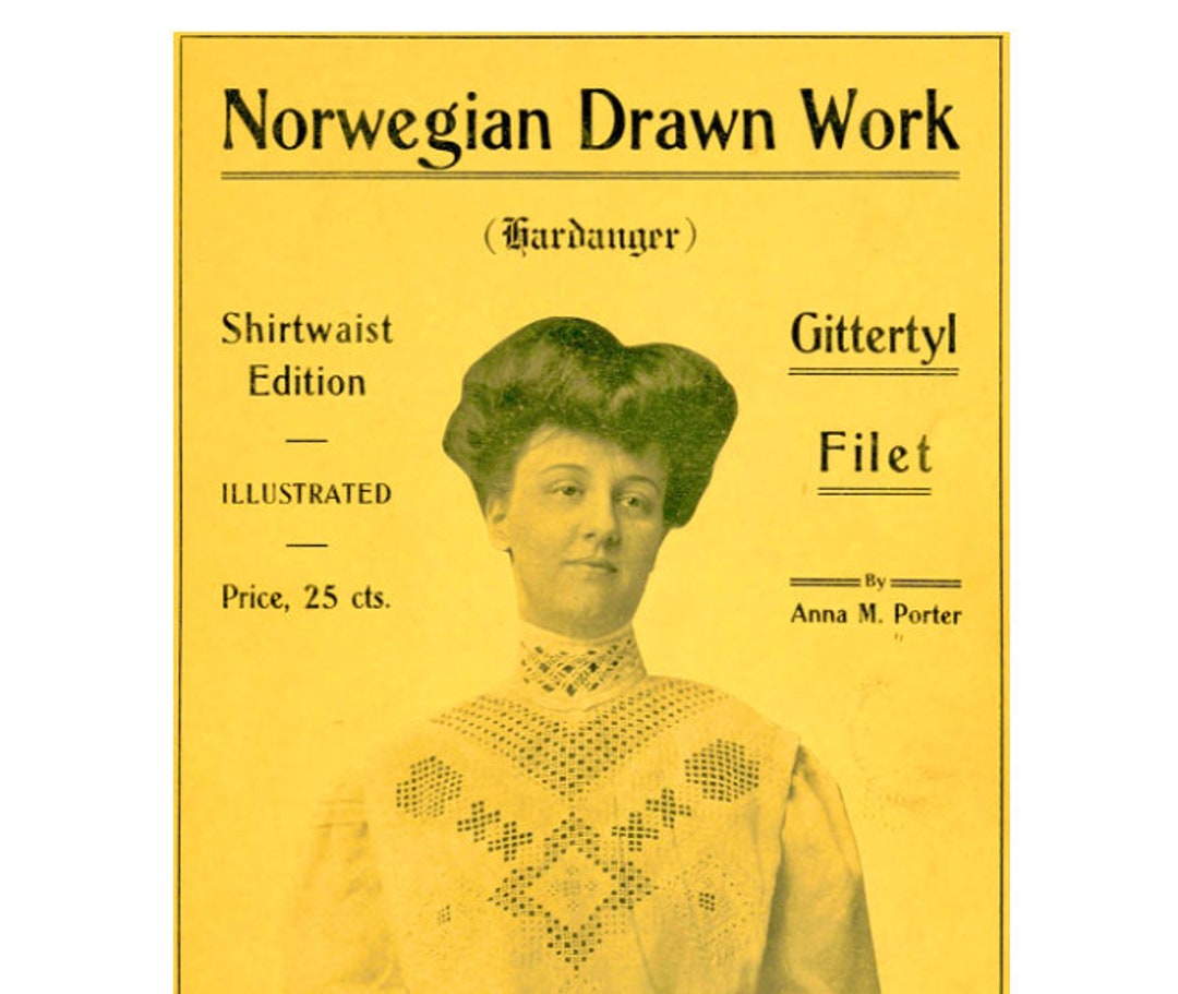 Hardanger Lace PDF 1900's Norwegian Drawn Work Pattern Book - Norway ...