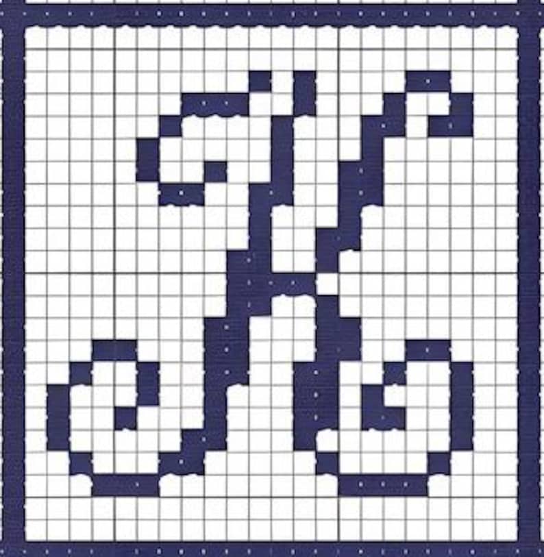 Monochrome Antique Alphabet Pattern: Cross Stitch Needlepoint Tapestry ...
