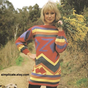 Patons Australian Knit Sweater Pattern: Aussie Flag, Kangaroo (PDF ...