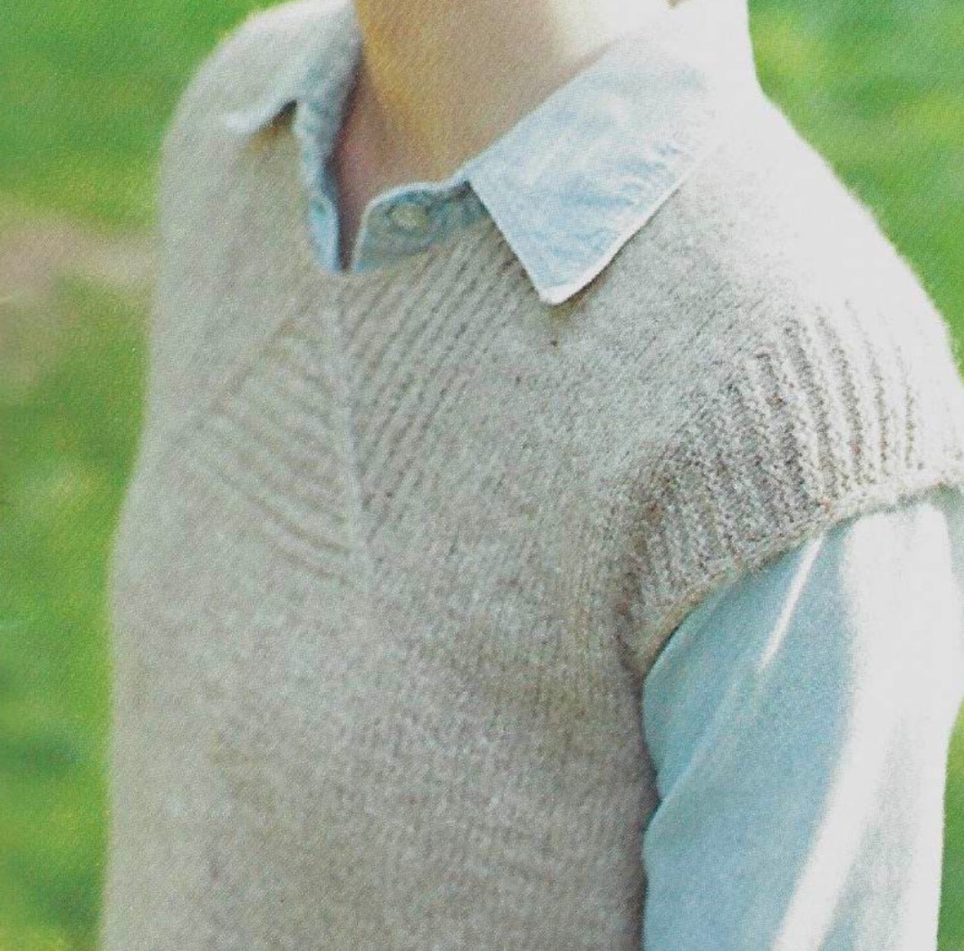 Spring Summer PDF Knit Pattern - Beautiful Vest Layering Top With ...