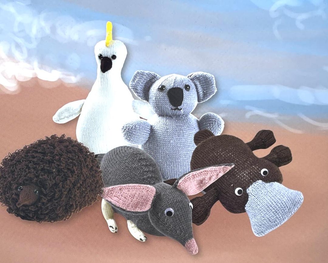 Outback Buddies PDF Knit Patterns 5 Patterns Echidna Platypus Koala ...