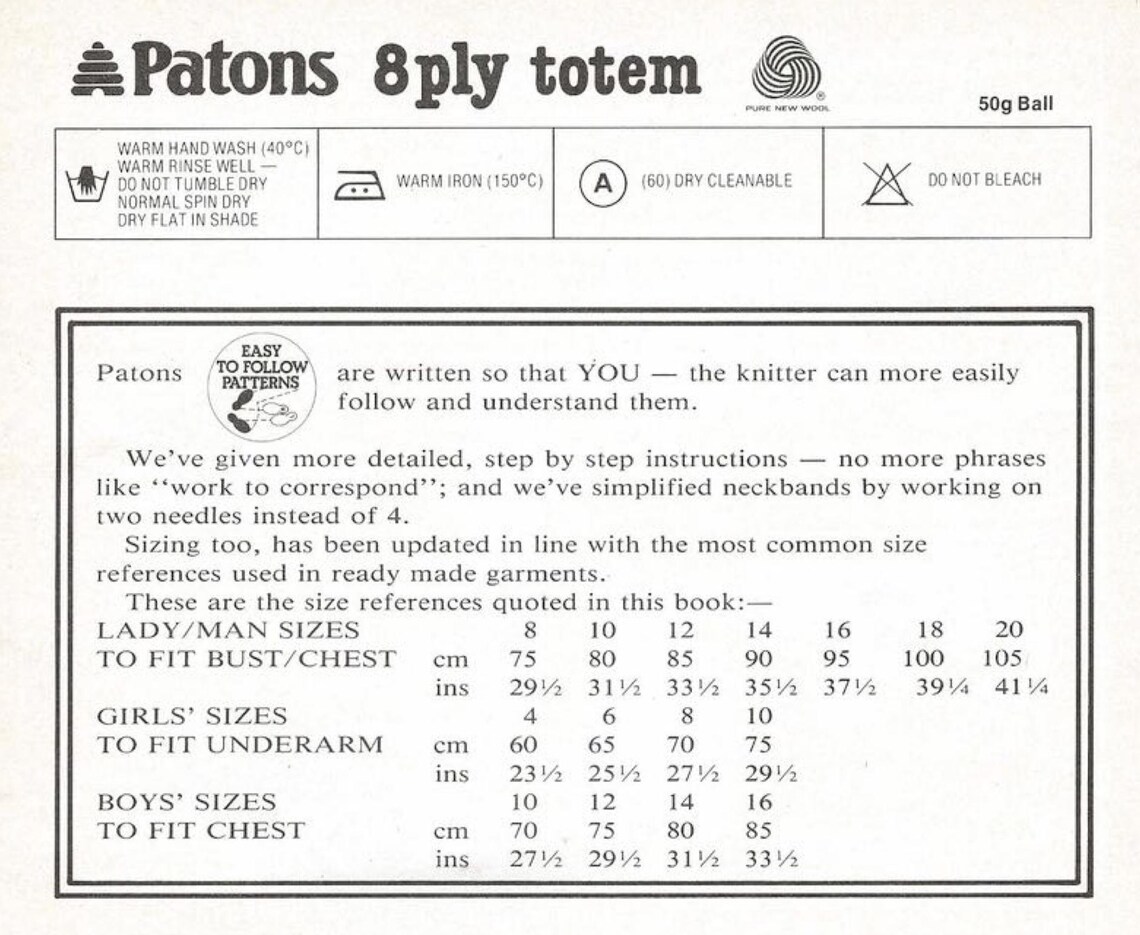 Patons Australian Knit Sweater Pattern: Aussie Flag, Kangaroo (PDF ...