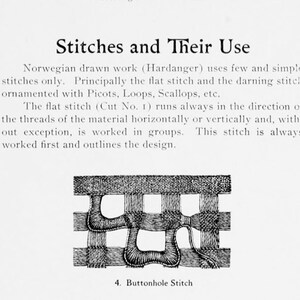 Hardanger Lace PDF 1900's Norwegian Drawn Work Pattern Book - Norway ...