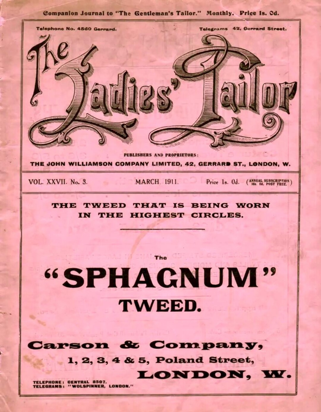 1911 Ladies Tailor Magazine: Edwardian Fashion Patterns (PDF) - Etsy UK