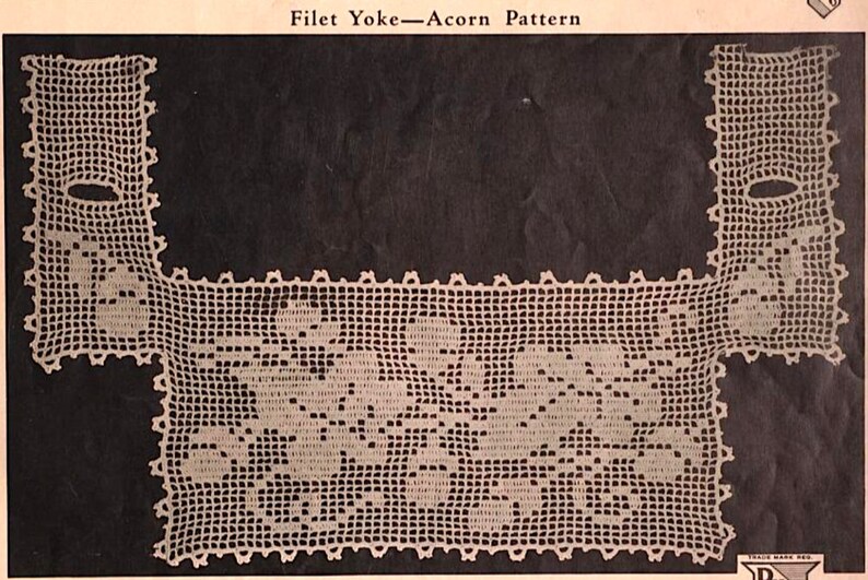 Vintage Crochet Yoke Patterns Book: Richardsons #4, 14 Designs PDF ...