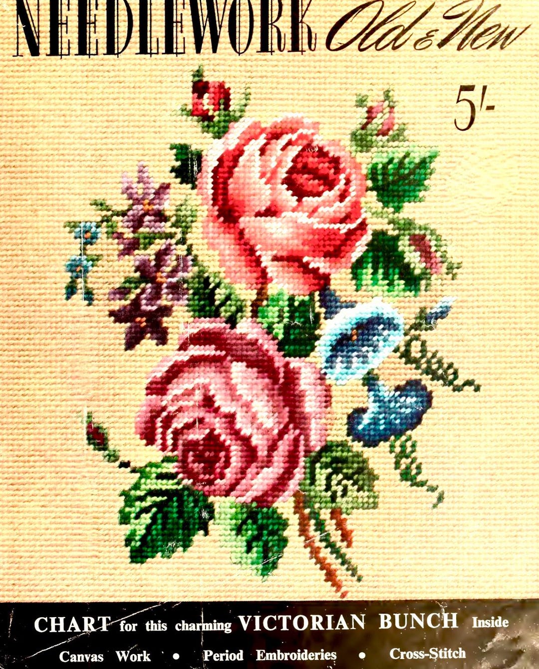 Vintage Needlework Patterns: Elizabethan Embroidery, Cross Stitch (PDF ...