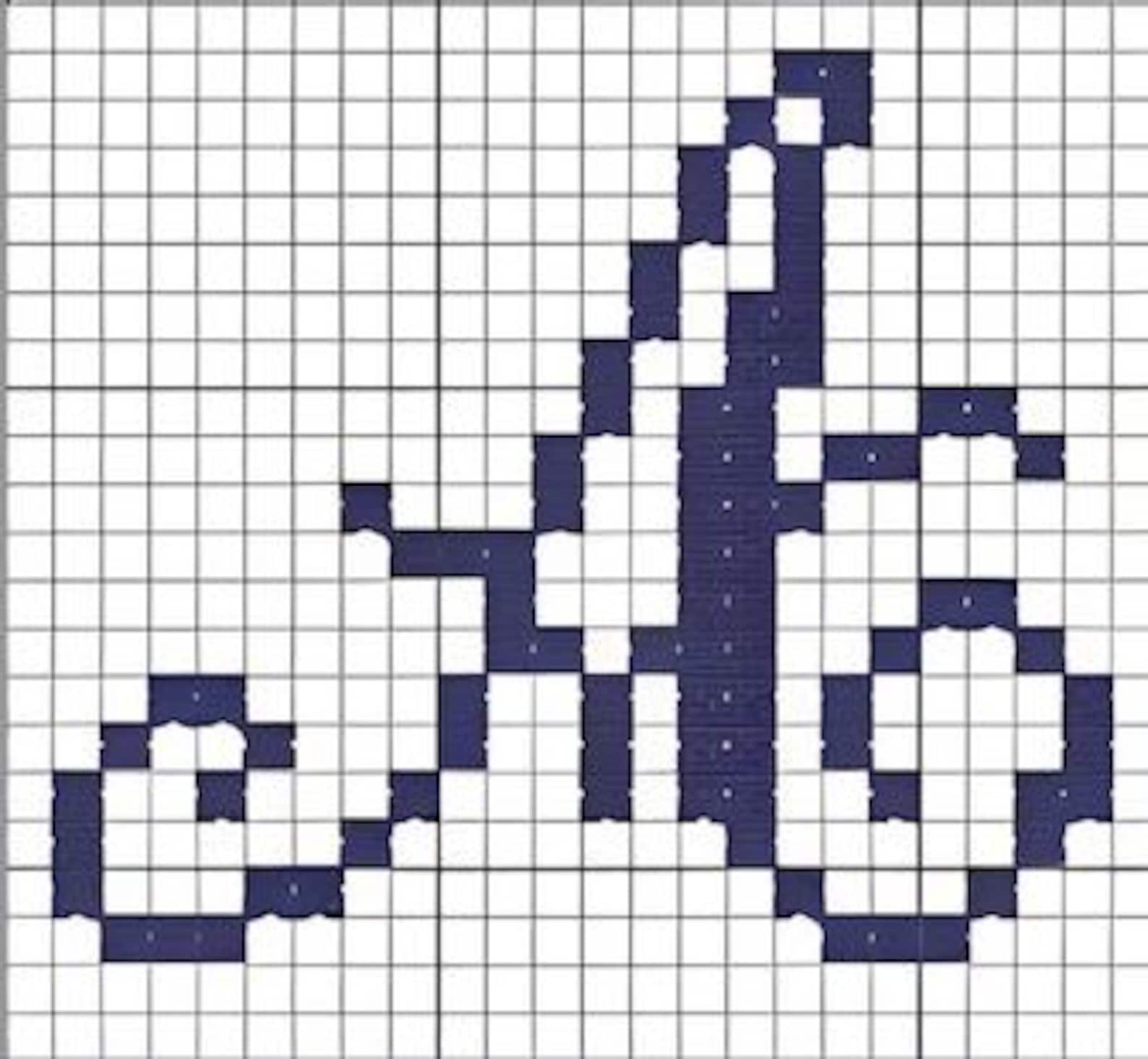 PDF Needlepoint Alphabet Pattern Design for Monochrome Cross Stitch ...