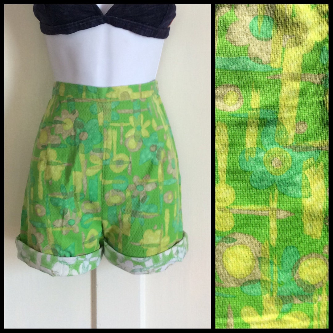 Vintage 1960's Women's Cotton Side Zipper Shorts 26 - Etsy