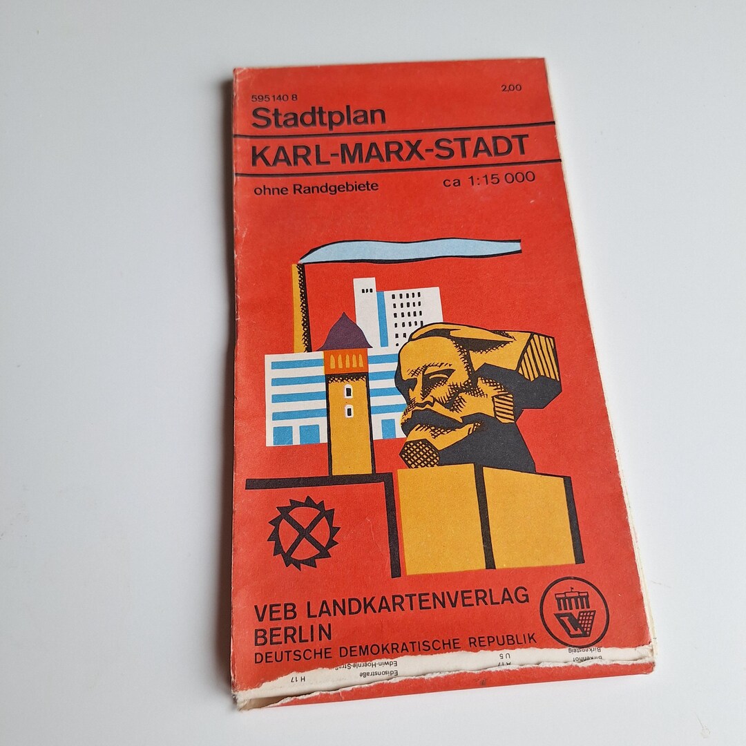Map of Karl-marx-stadt, VEB Landkartenverlag Berlin, Deutsche ...