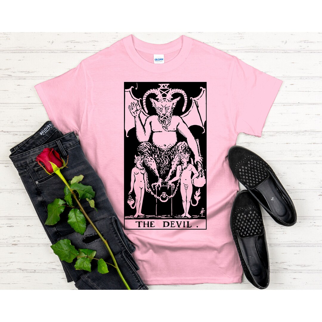 Tarot Card Shirt the Devil Original Rider Waite Tarot Card Image - Etsy