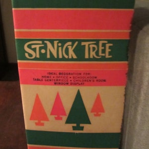 Vintage St Nick Christmas White Bottle Brush Tree With Mercury Glass ...