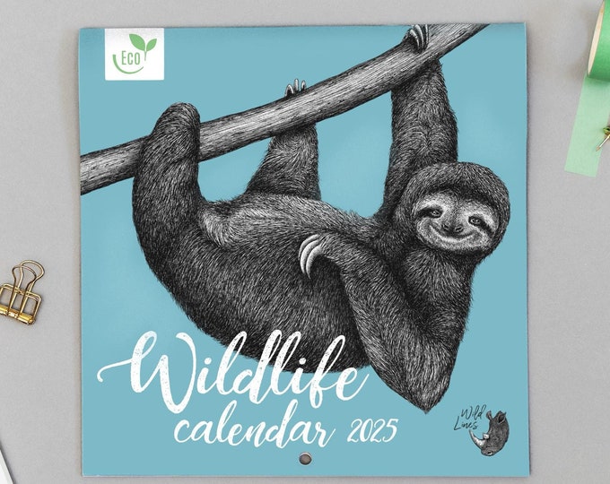 Recycled British Wildlife Habitats Calendar 2025 Illustrated Daily ...