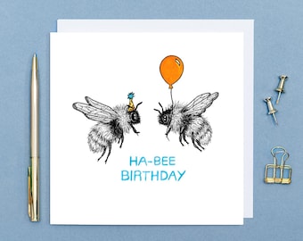 Hap-bee Birthday Card - Etsy