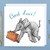 Cute Elephant Good Luck Card // Animal Art, Good Luck Travel Card, Good ...