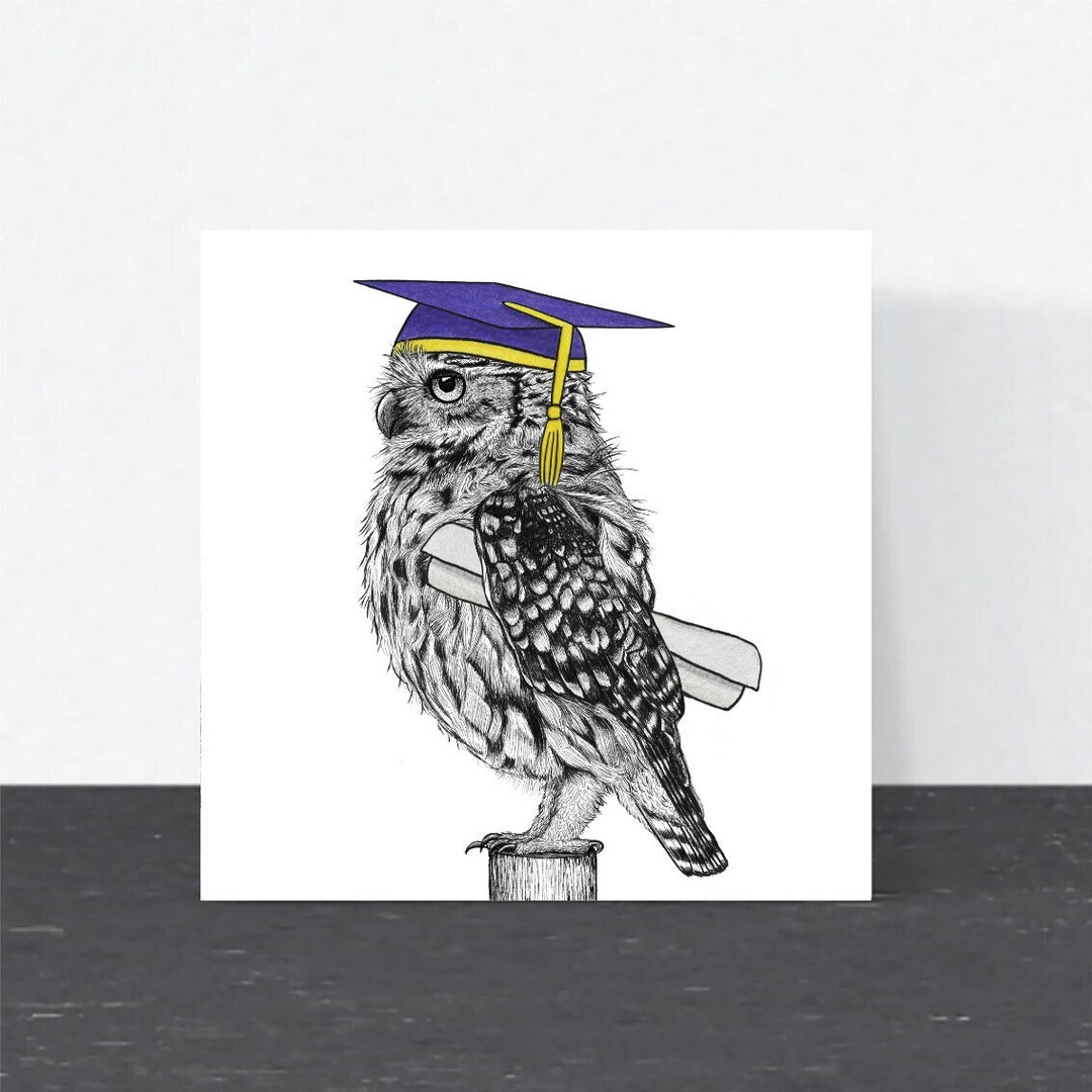 Owl Graduation Card // University Graduation Card, College Graduation ...