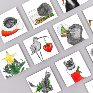 Hazel Dormouse Christmas Card // Cute Animal Christmas Cards // Hand ...