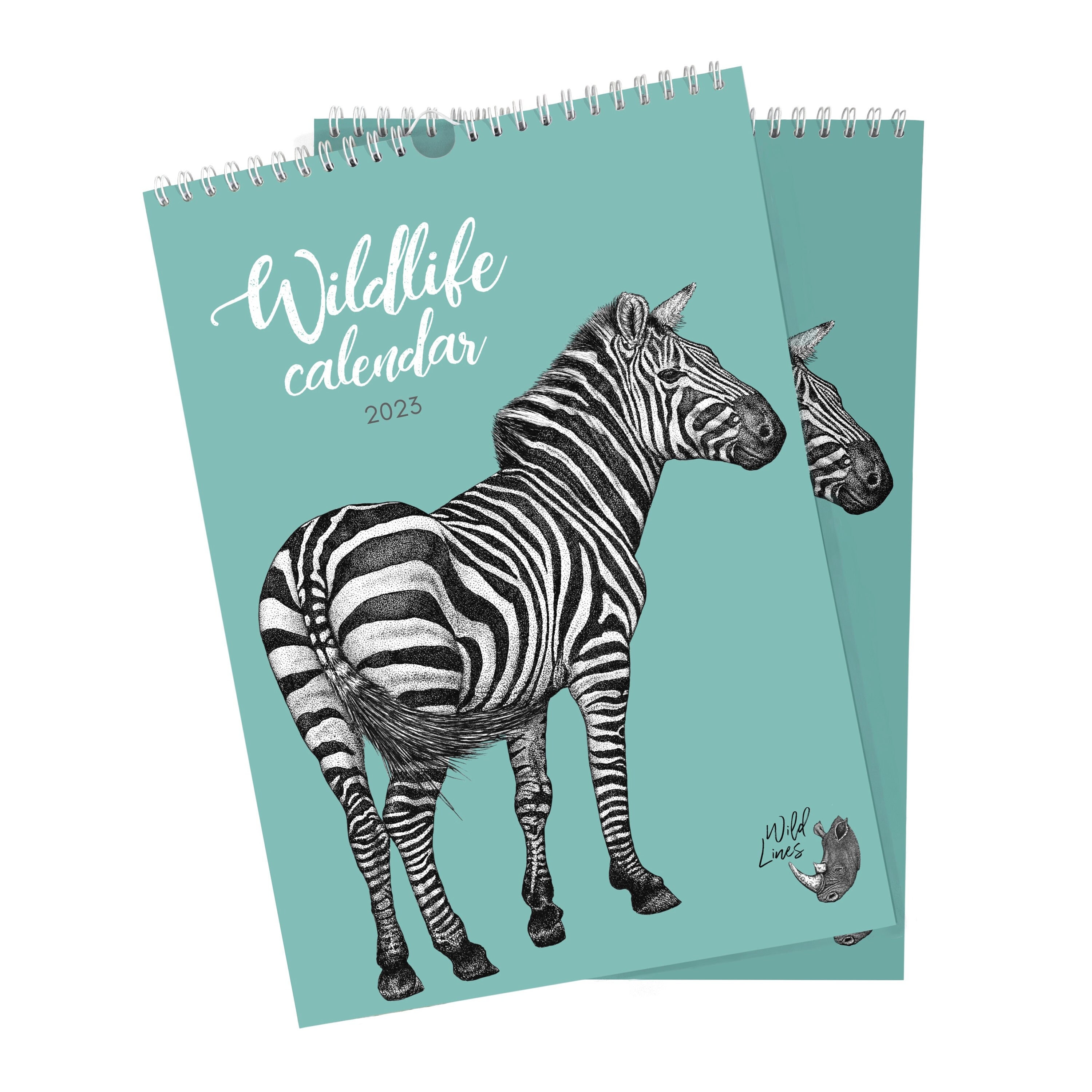 Zebra Print Desktop Monthly Calendar