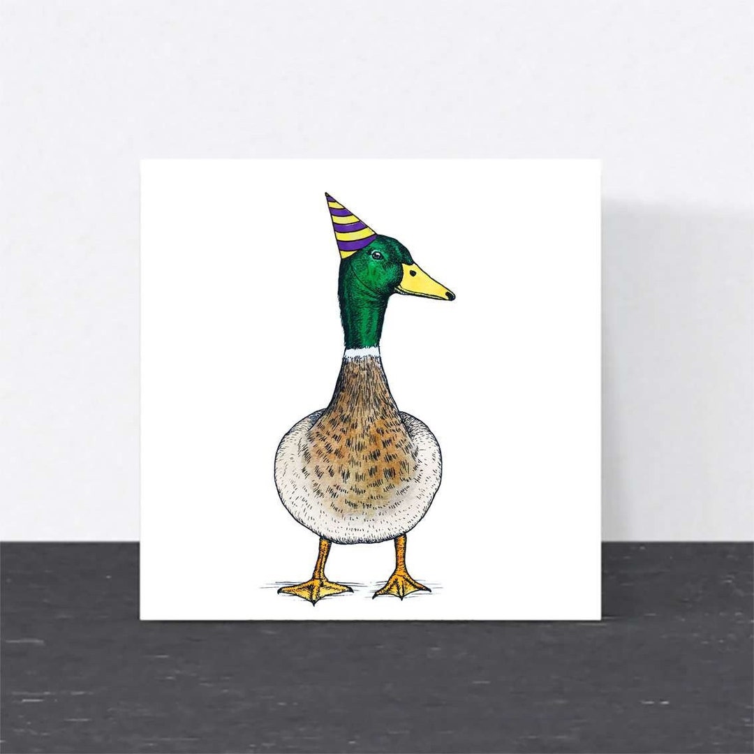 Duck Birthday Card // Animal Birthday Cards // Birthday Card for Men ...