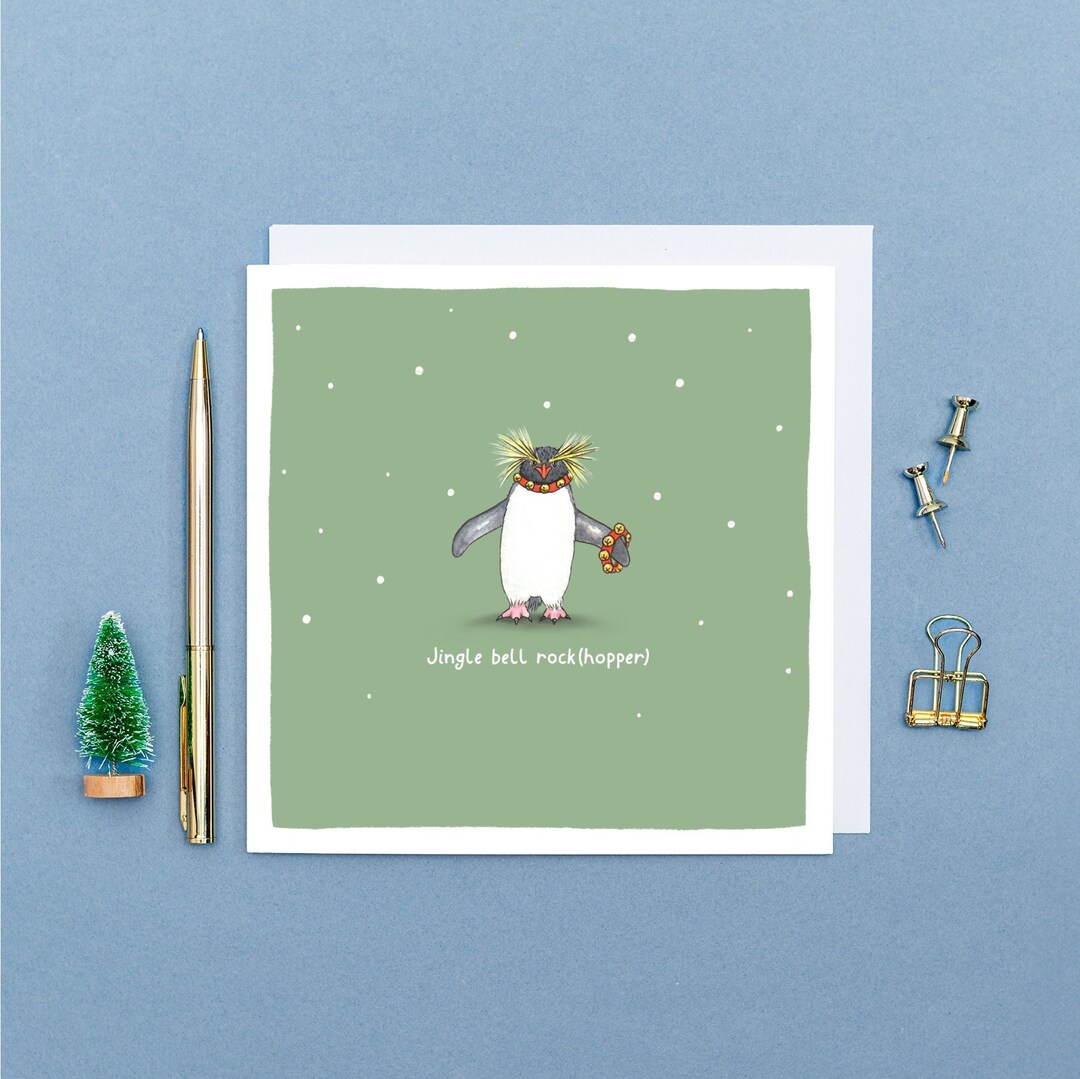 Jingle Bell Rock(hopper) - Christmas Pun Card // Funny Animal Christmas ...