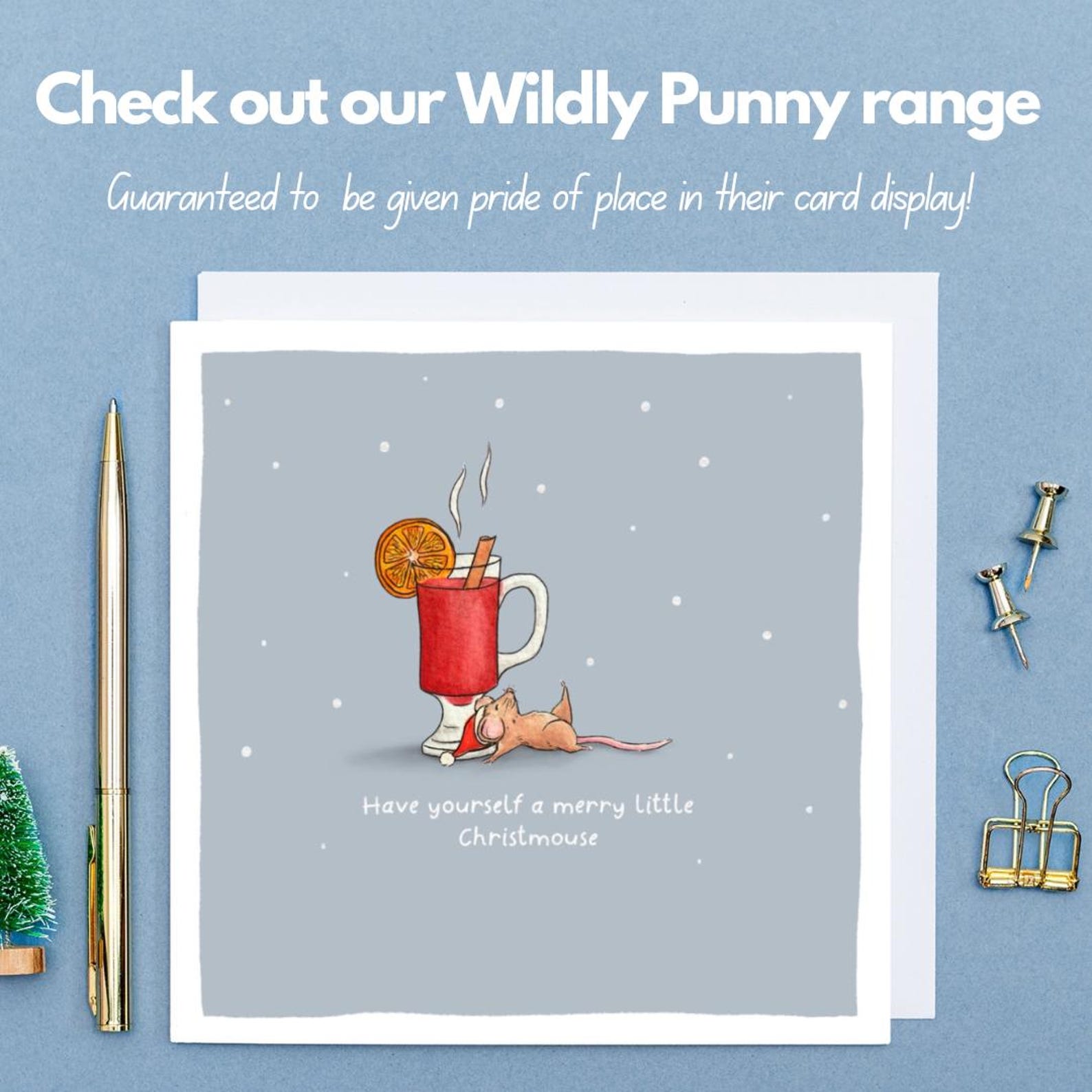 Long-eared Bat Christmas Card // Animal Art, British Wildlife Card ...