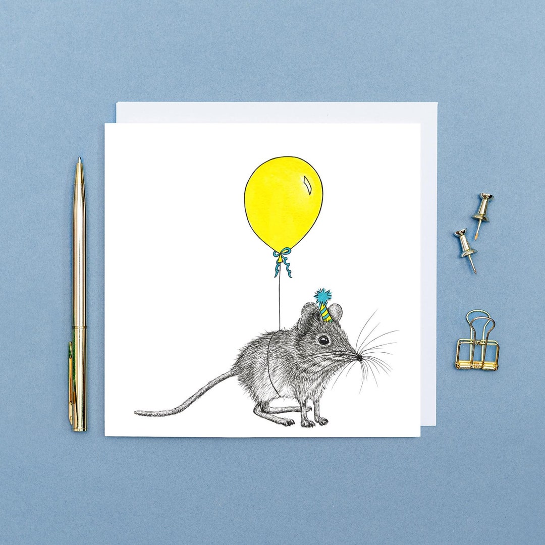 Shrew Birthday Card // Animal Birthday Card // Cute Animal Art Cards ...