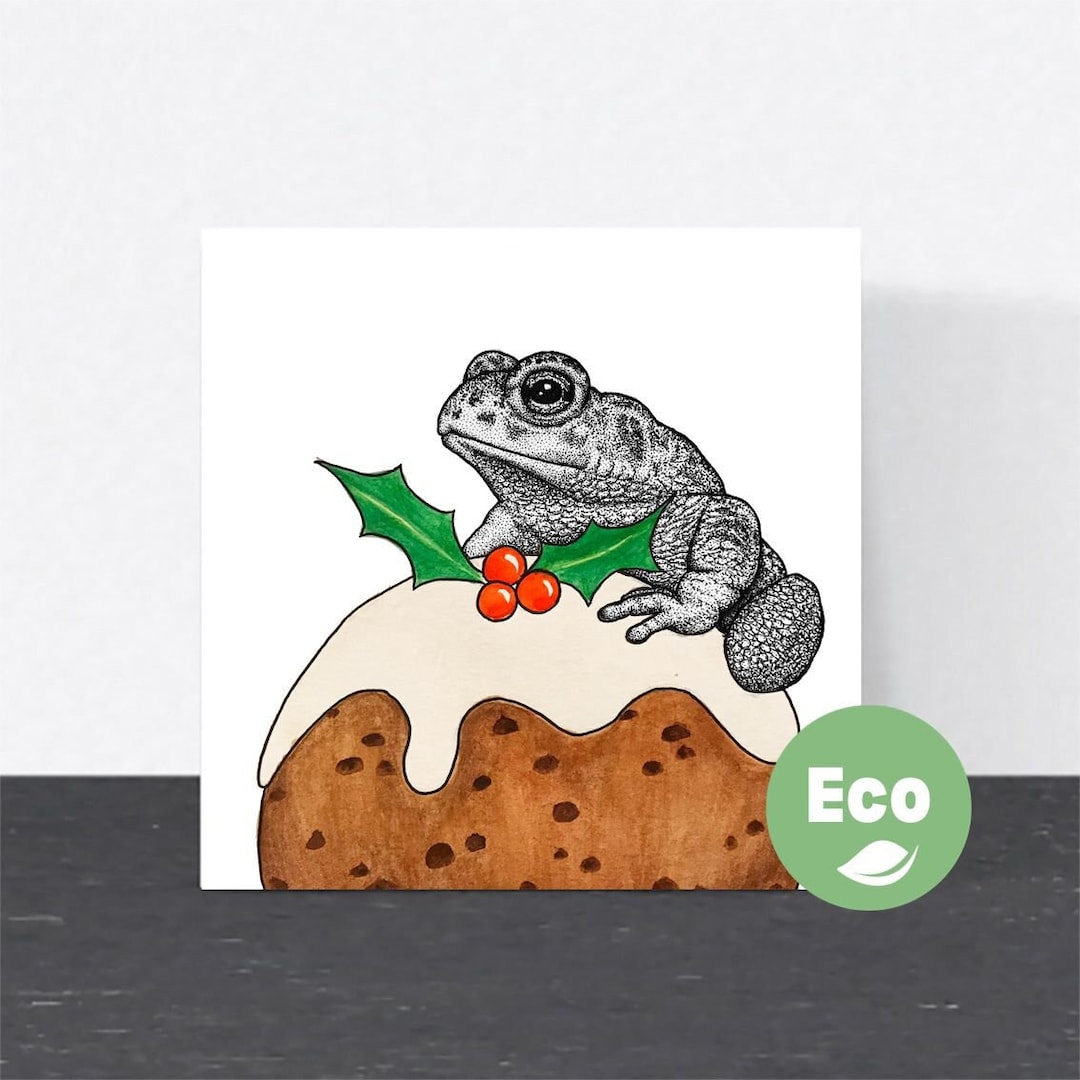 Toad Christmas Card // Funny Animal Christmas Card Animal - Etsy