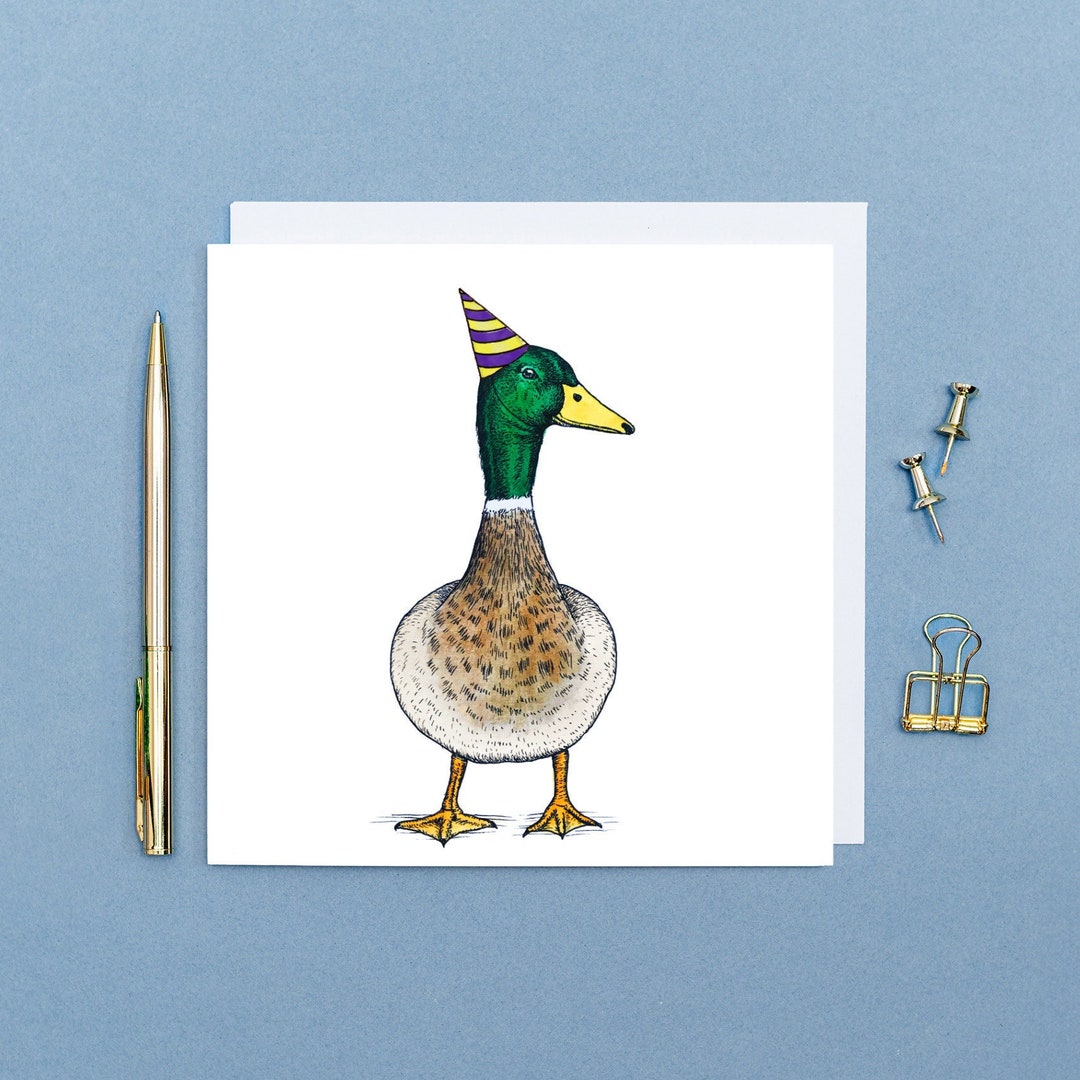 Duck Birthday Card // Animal Birthday Cards // Birthday Card for Men ...