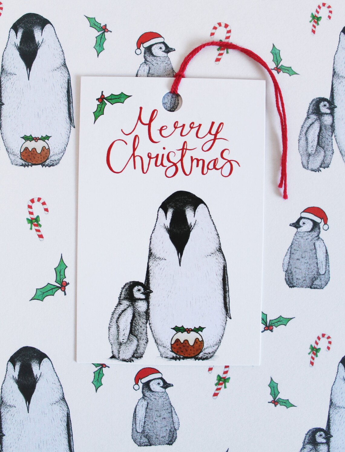 Christmas Penguin Gift Wrap and Tags Set // Animal Wrapping - Etsy UK