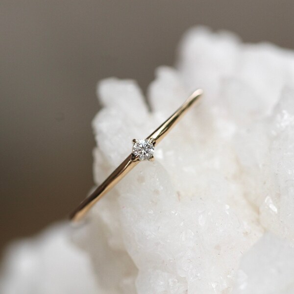 Small Diamond Ring - Etsy