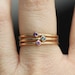 14K Gold Birthstone Ring, Solid Gold Ring, January, February, March ...