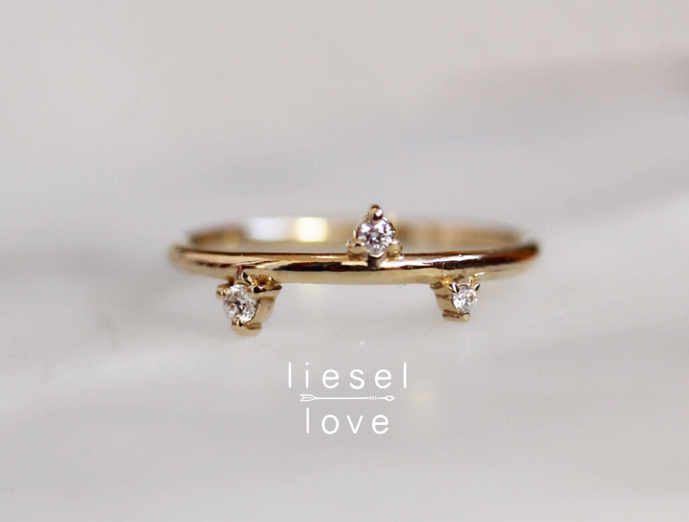 14K Gold Constellation Diamond Ring