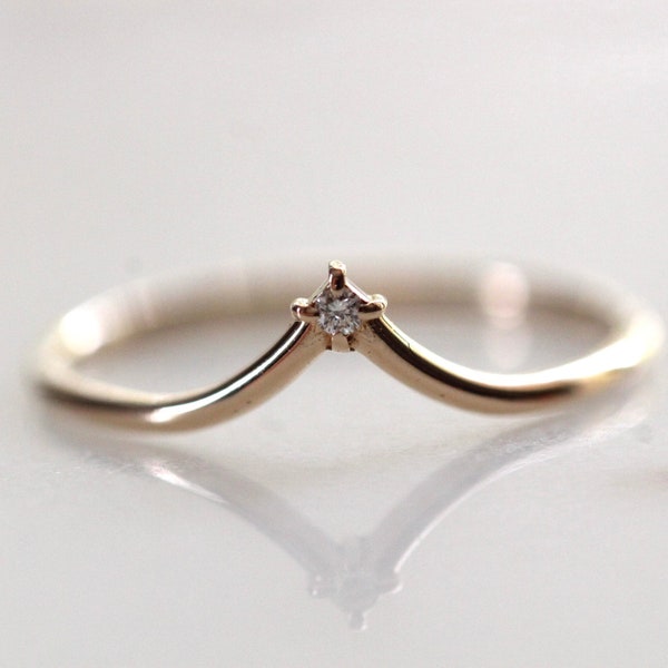 Diamond Swoop Ring - Etsy