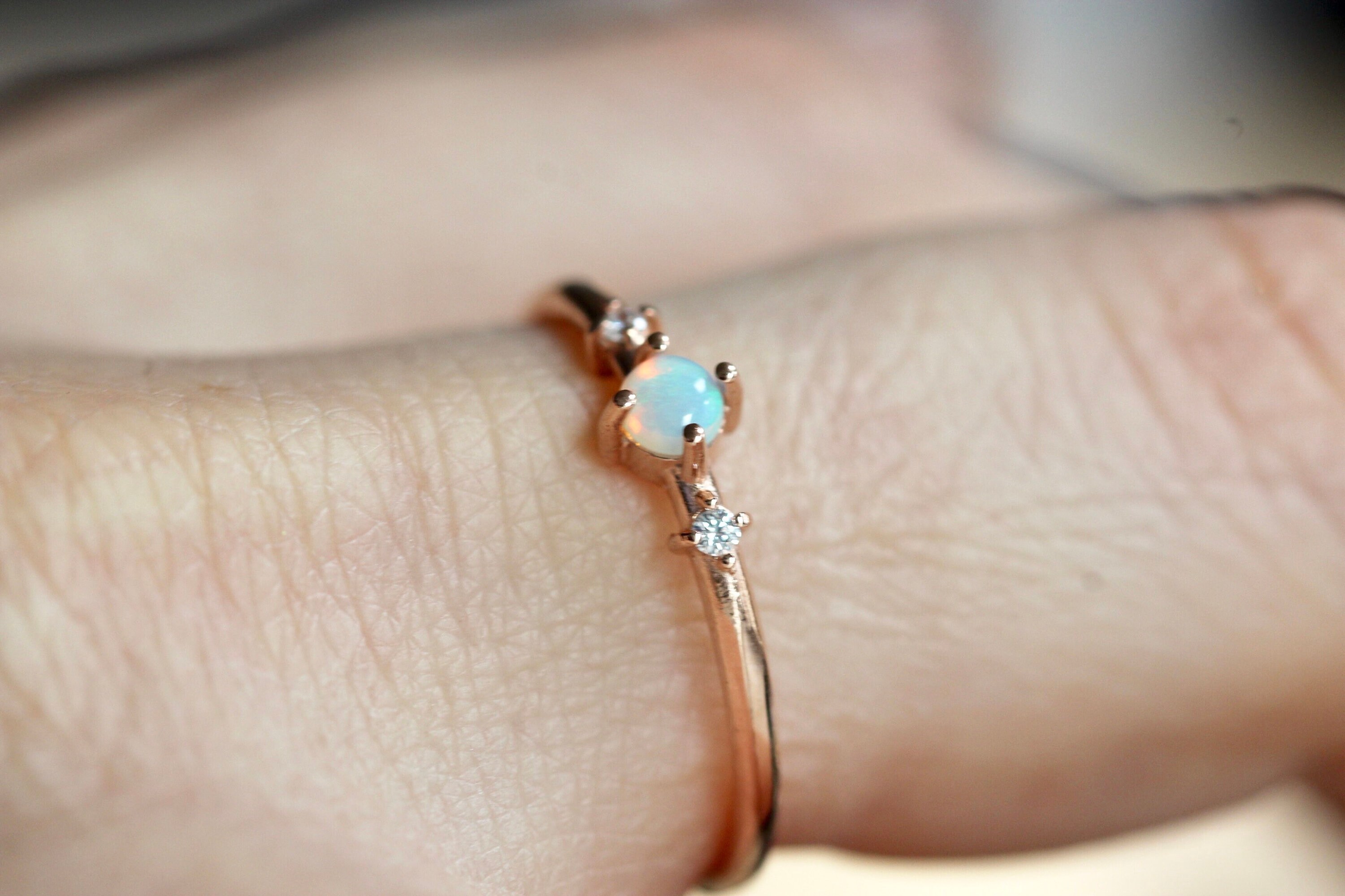 14K Opal Moonlight Drive Ring