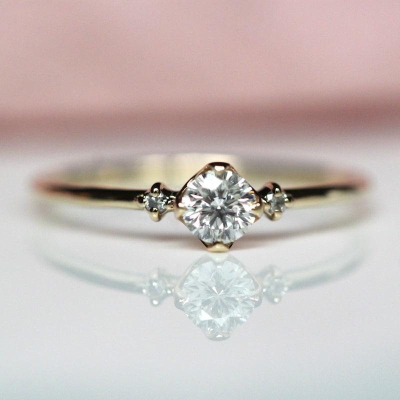 Minimal Diamond Ring - Etsy