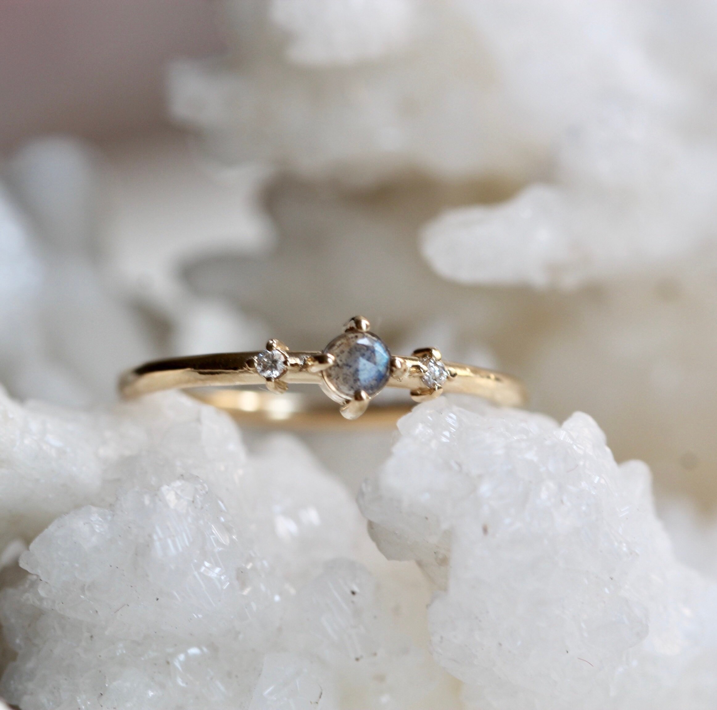 14K Gold Labradorite Moonlight Drive