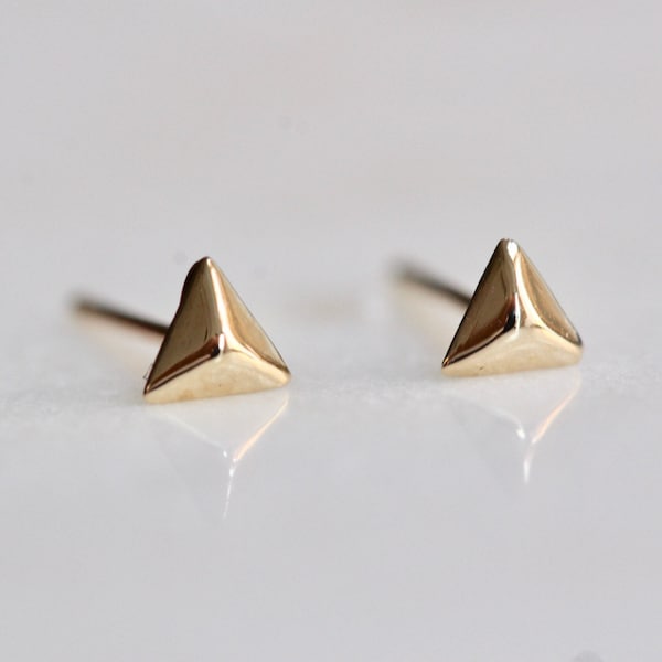 Pyramid Stud Earring - Etsy UK