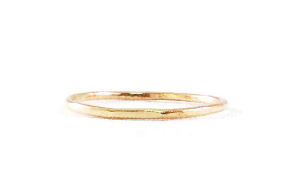 Hammered Stack Ring 14k Yellow Gold Fill 14k Rose Gold - Etsy