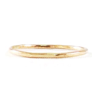 Hammered Stack Ring 14k Yellow Gold Fill 14k Rose Gold - Etsy