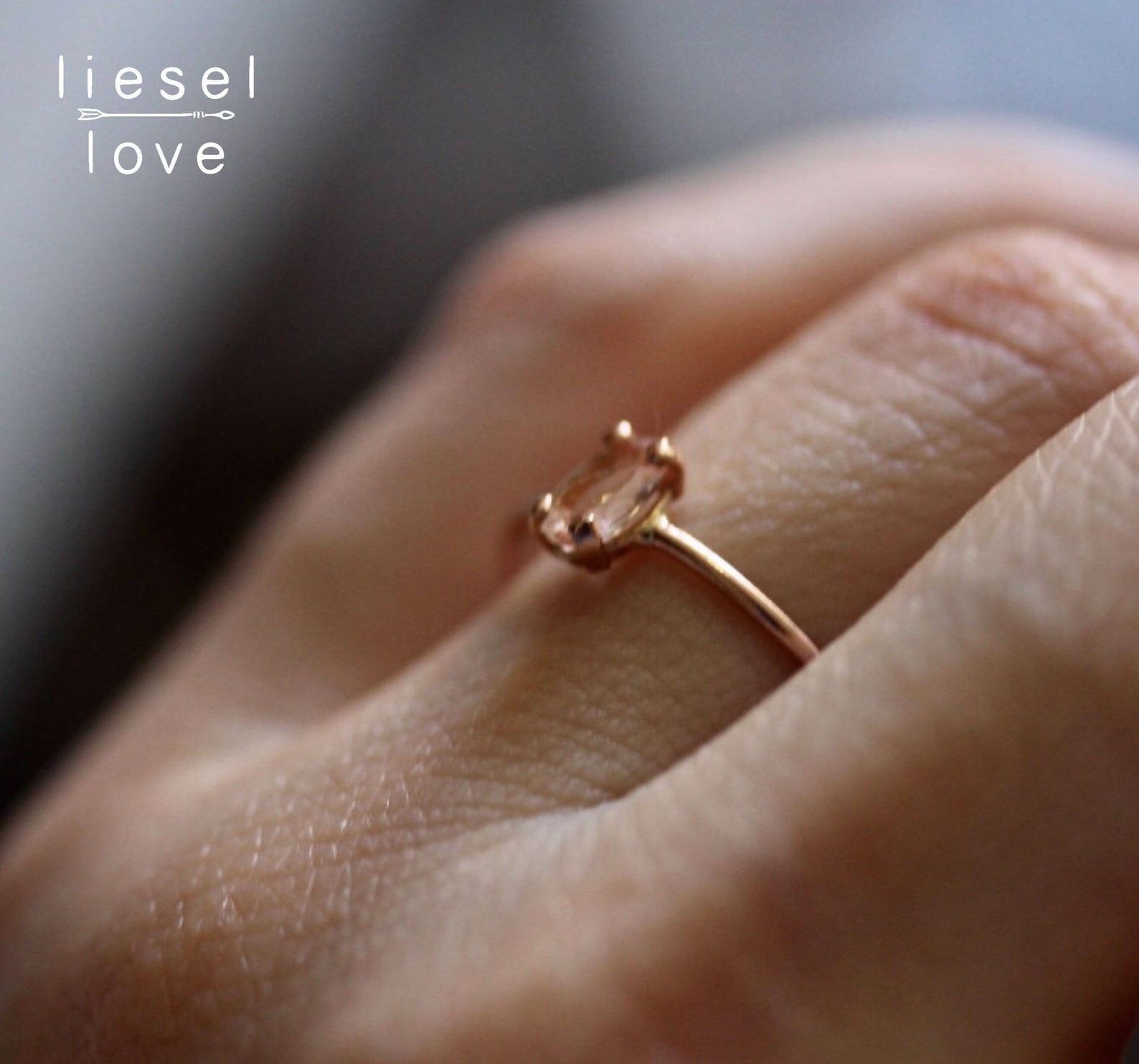 14K Gold Oval Morganite Ring make Me Blush Ring - Etsy