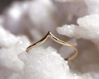 Gold Chevron Wedding Band | Etsy