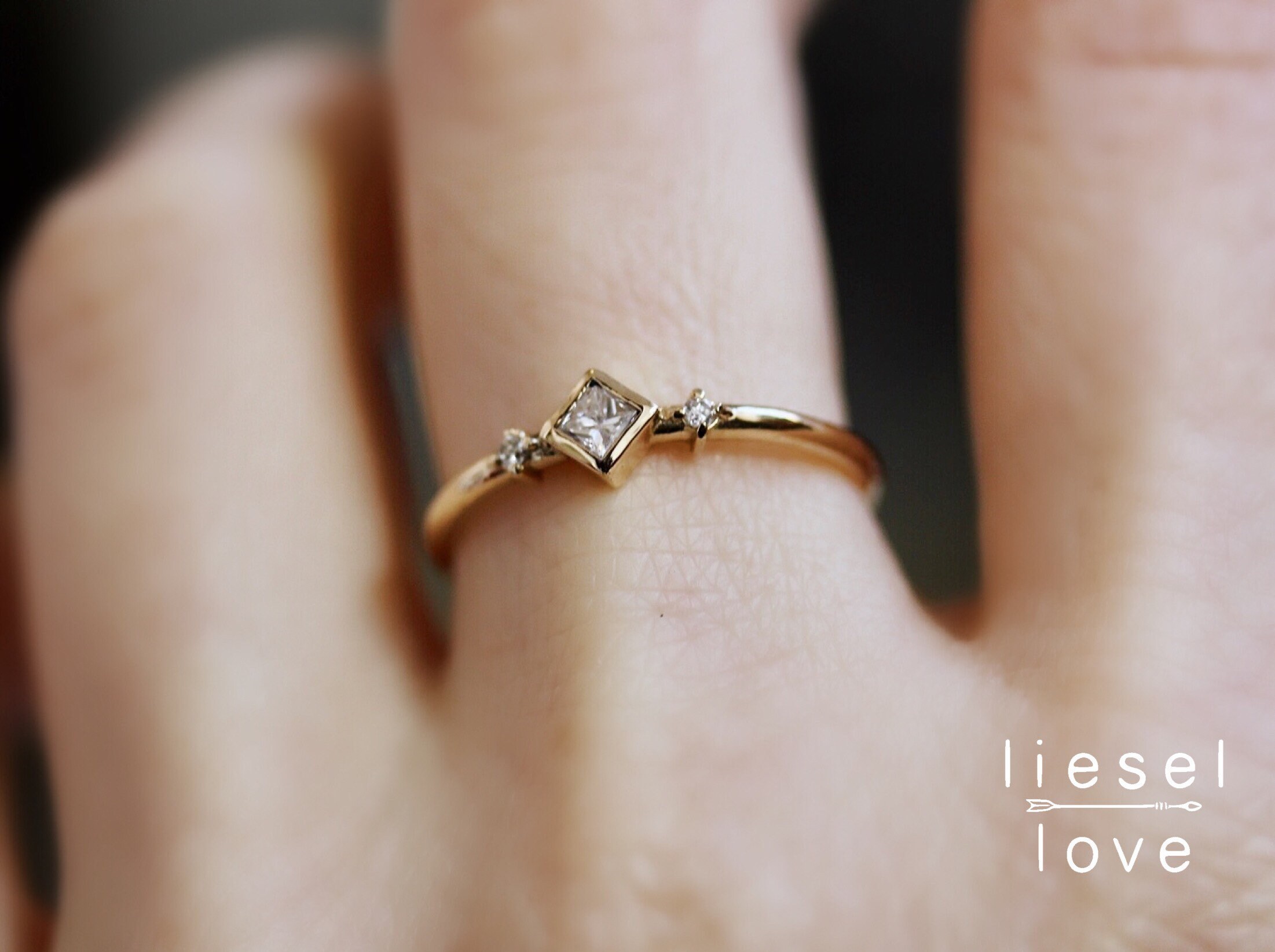 14K Diamond Deco Ring