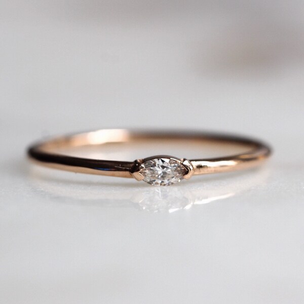 Tiny Engagement Ring - Etsy
